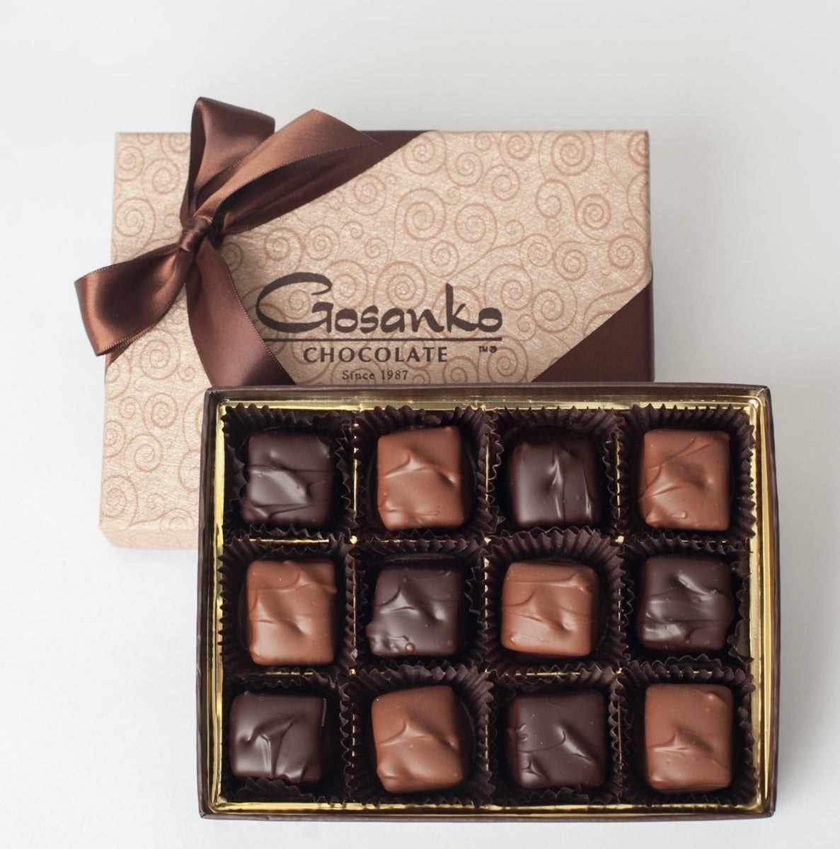 Creamy Caramel Box of 12 – Gosanko Chocolate